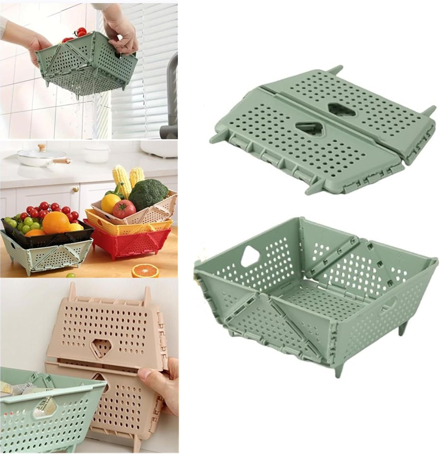 Amazon.com: Collapsible Strainers and Colanders for Kitchen, Plastic ...