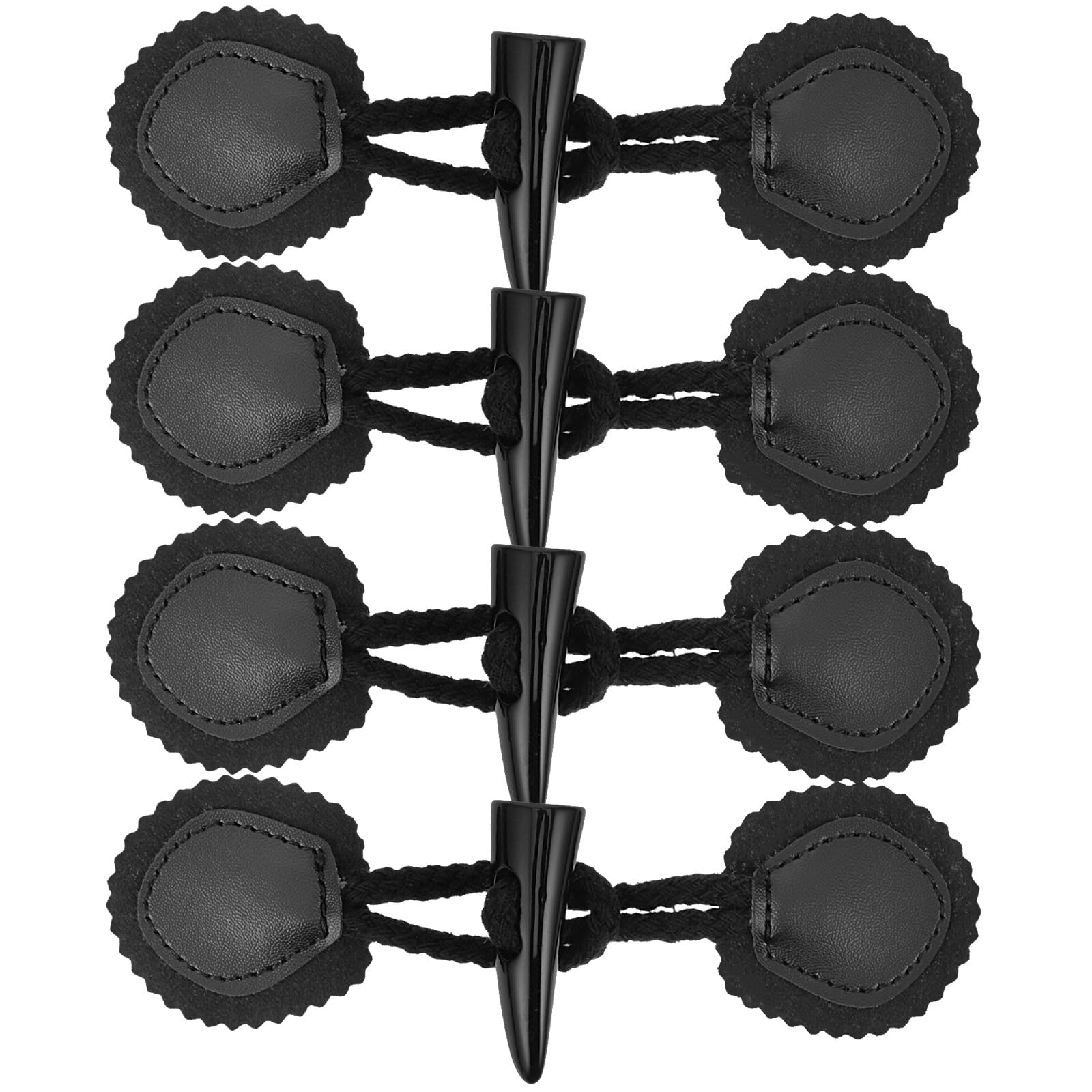 MAGICLULU Toggle Buttons 4 Pairs of Leather Horn Toggle Closure Buttons ...