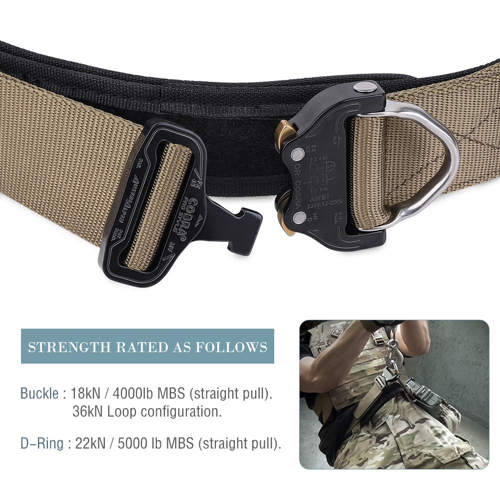 Tactical Molle Belt With Cobra Buckle Heavy Duty Law Enforcement EDC ...