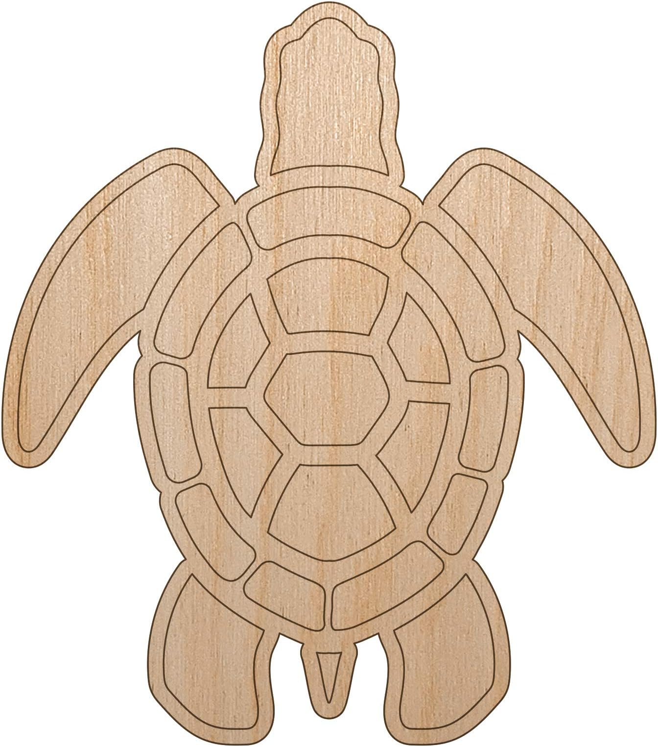 Amazon.com: 24 Pack Wood Turtle Cutouts Unfinished Wooden Sea Turtle ...