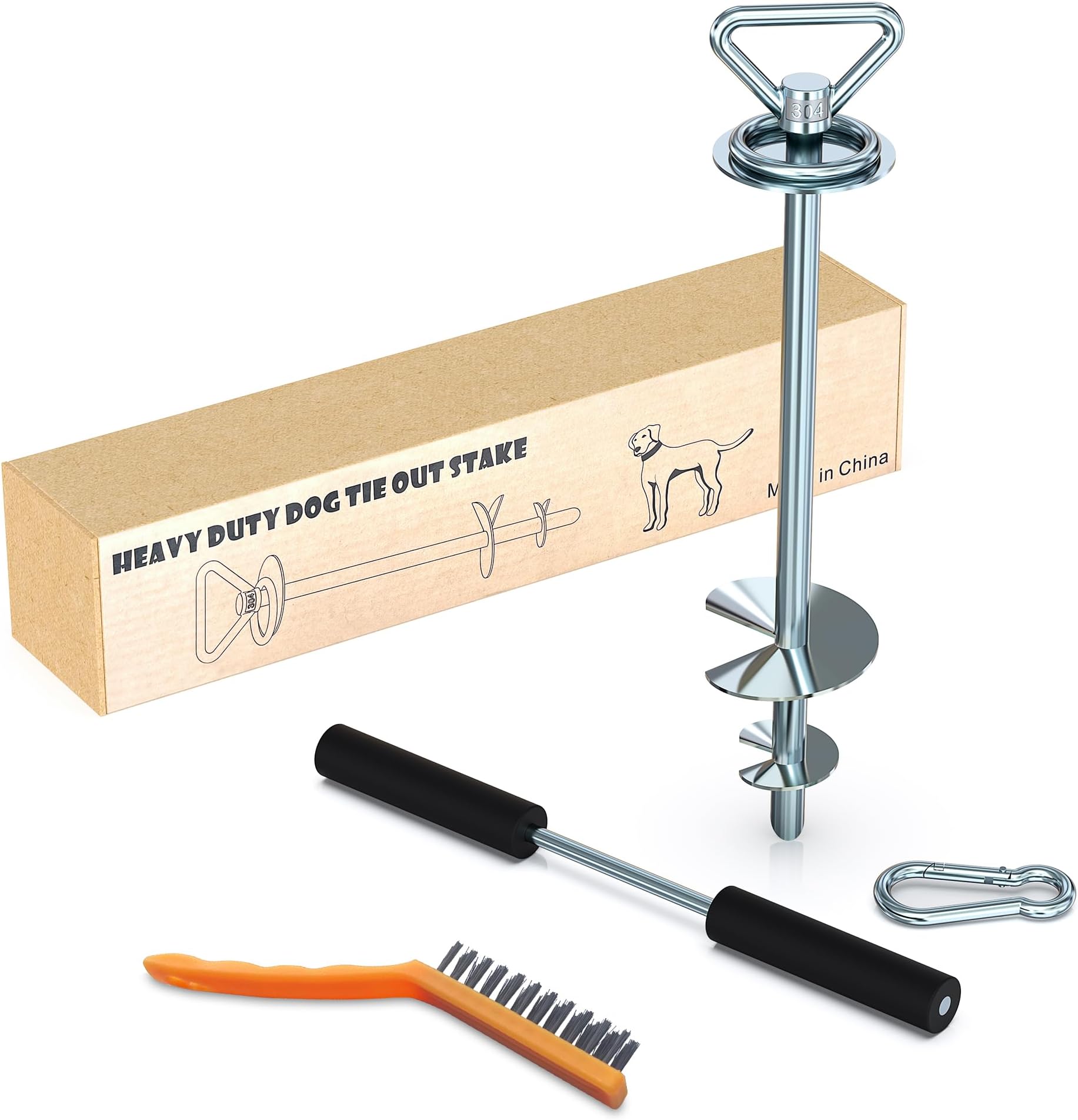 Amazon.com : Pet Champion 18 Inch Heavy Duty Steel Dome Top Tie Out ...