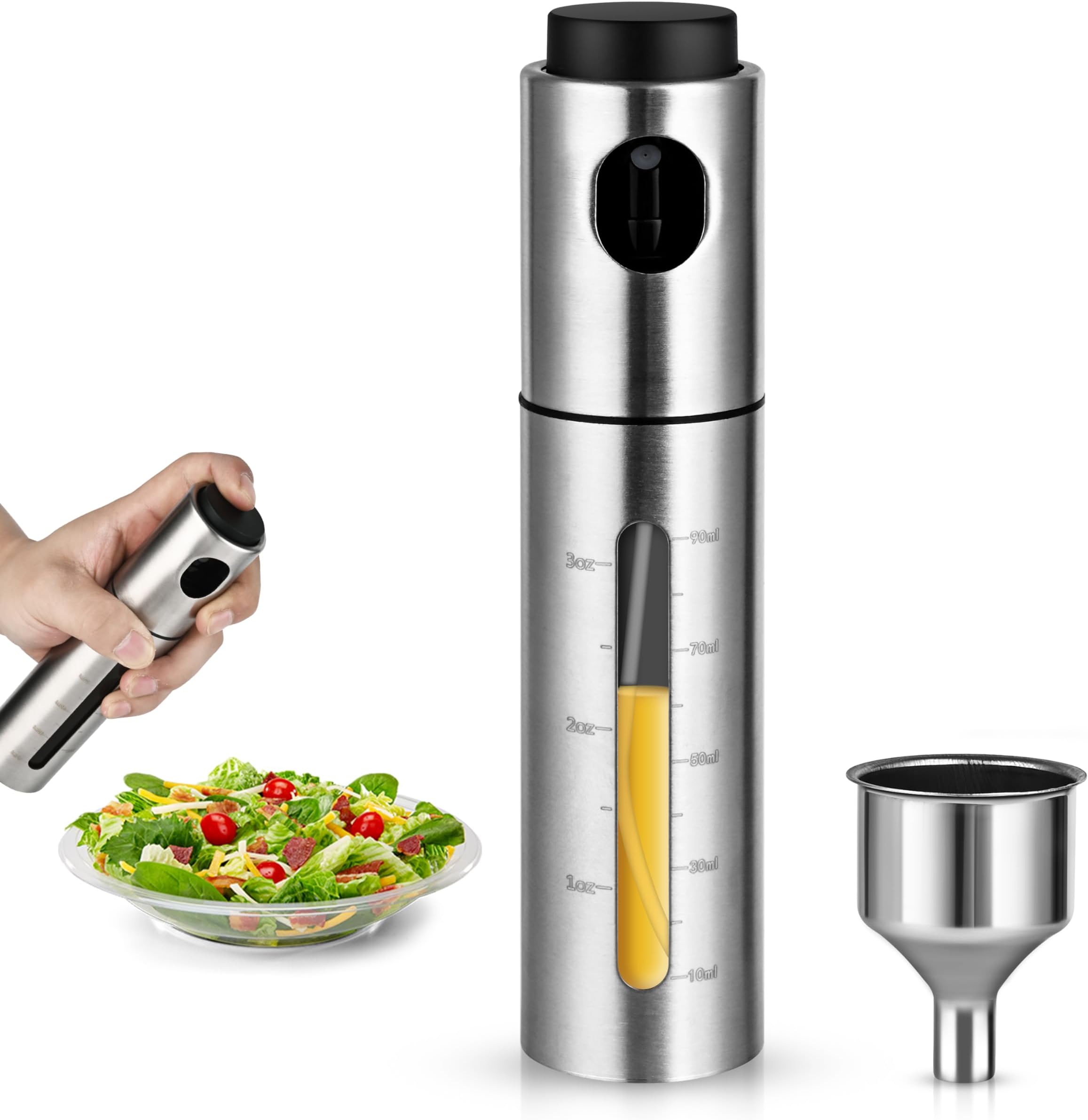 Amazon.com: Misto Gourmet Olive Oil Sprayer (Set of 2) Silver and Black ...
