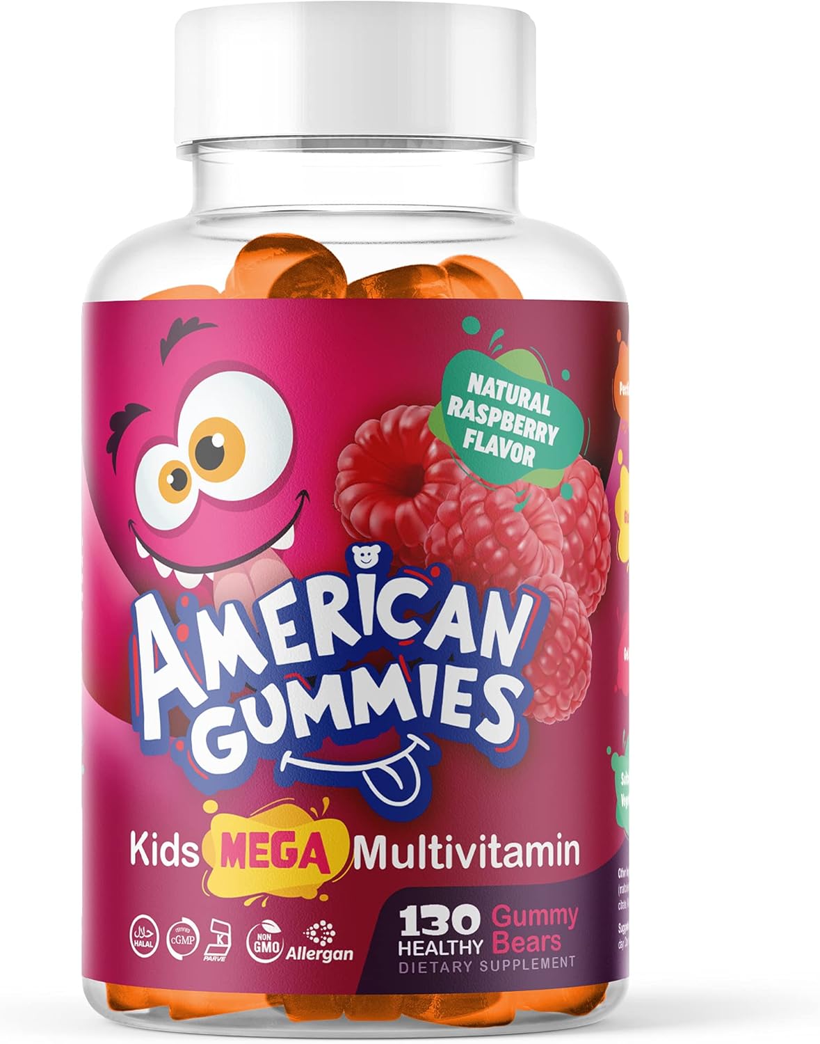 Amazon.com: American Gummies Halal MEGA Multivitamin for Kids: Natural ...