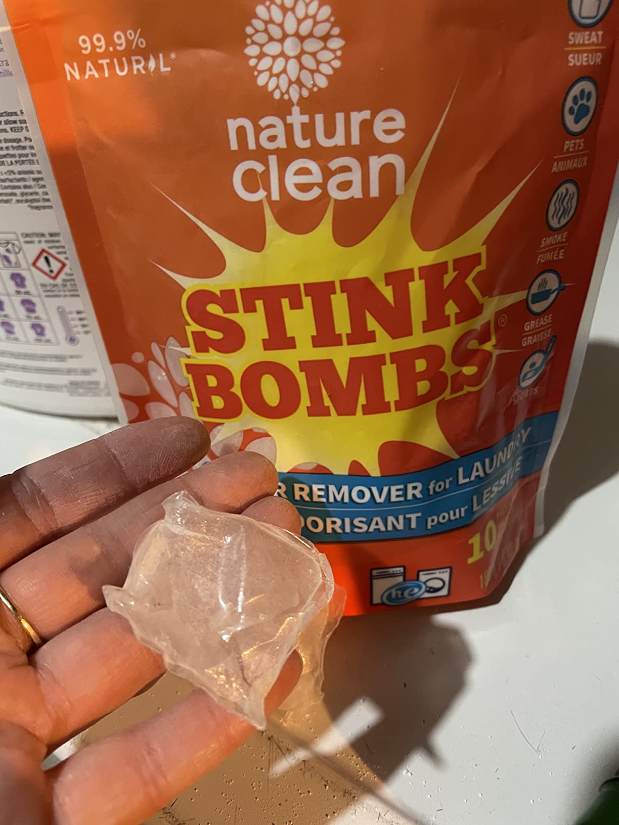 Nature Clean Stink Bombs Odor Remover Pacs for Laundry, 10 count, 0 ...