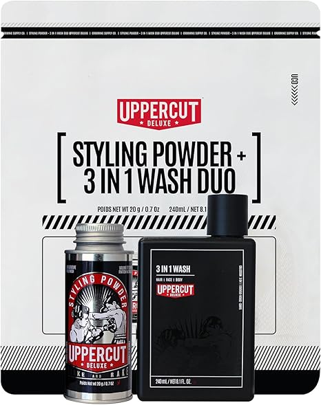 Uppercut Deluxe Styling 3 in 1 Wash and Styling Powder Duo, A Gentle ...