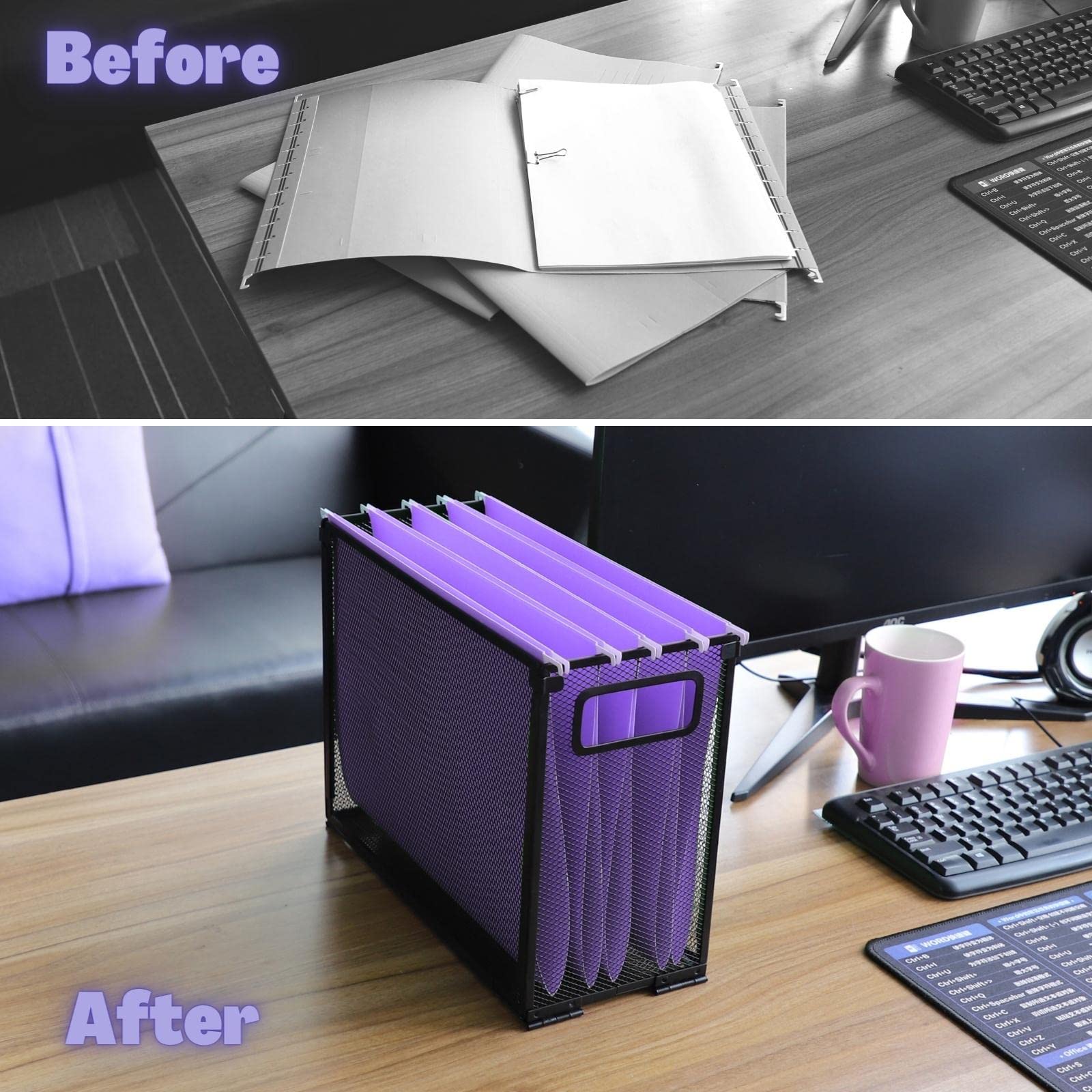 Snapklik.com : EXOFC Mesh Hanging File Folder Organizer,Letter-Size ...