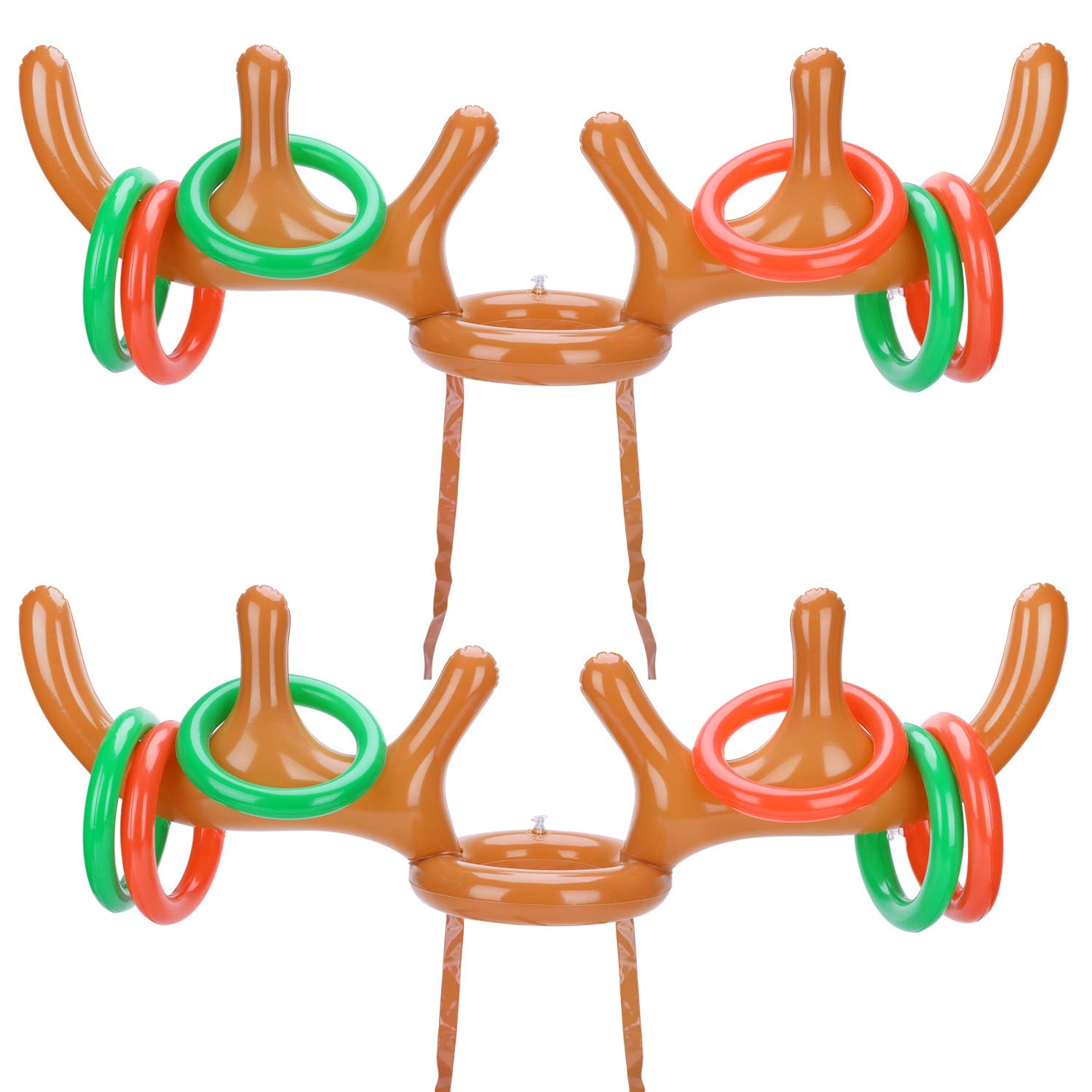 Amazon.com: Christmas Party Games Reindeer Ring Toss Set(2Pack ...
