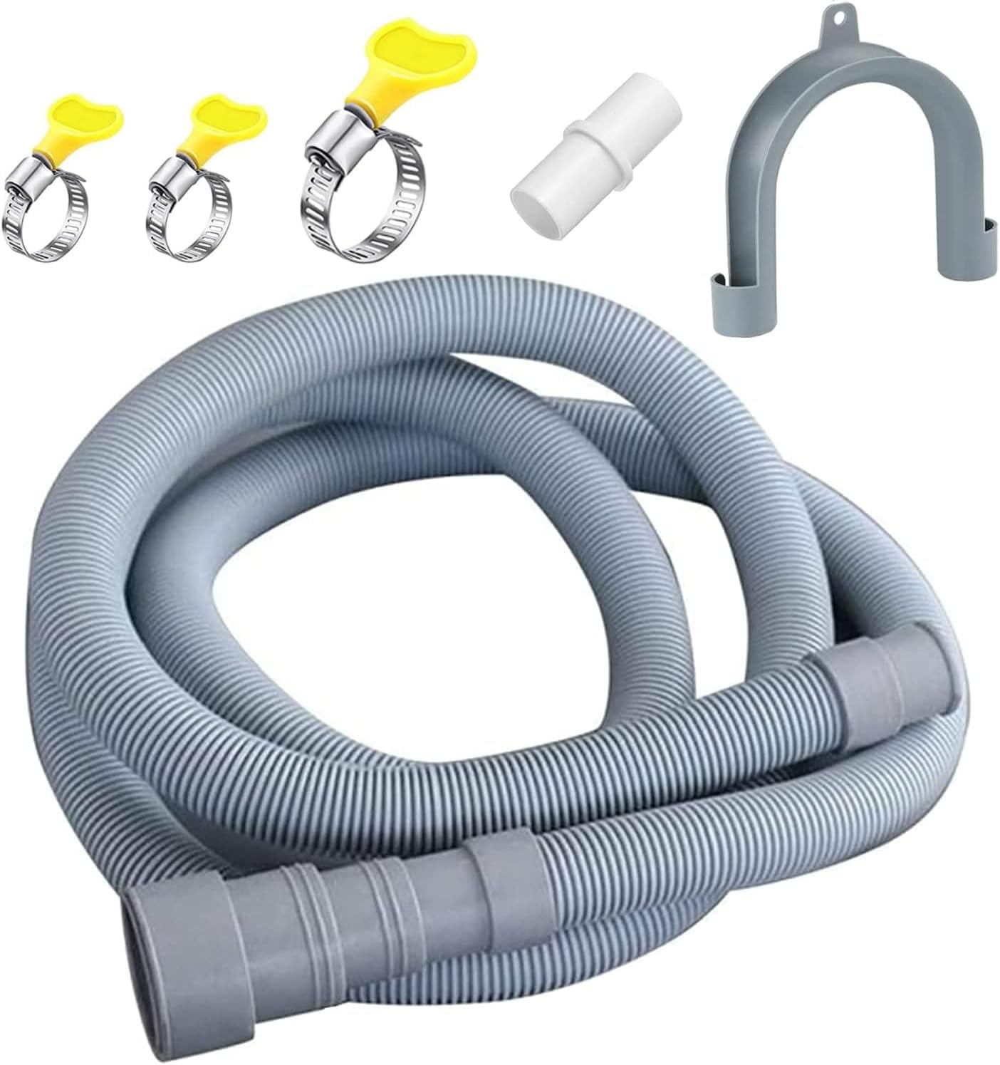 Amazon.com: K&J 6ft Heavy-Duty Washing Machine Drain Hose With Clamp ...