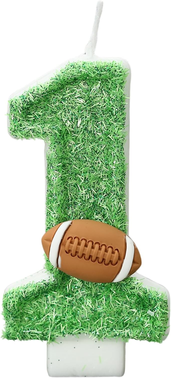 Amazon.com: Multicolor Football Birthday Pick Candles - 3" (6 Pcs ...