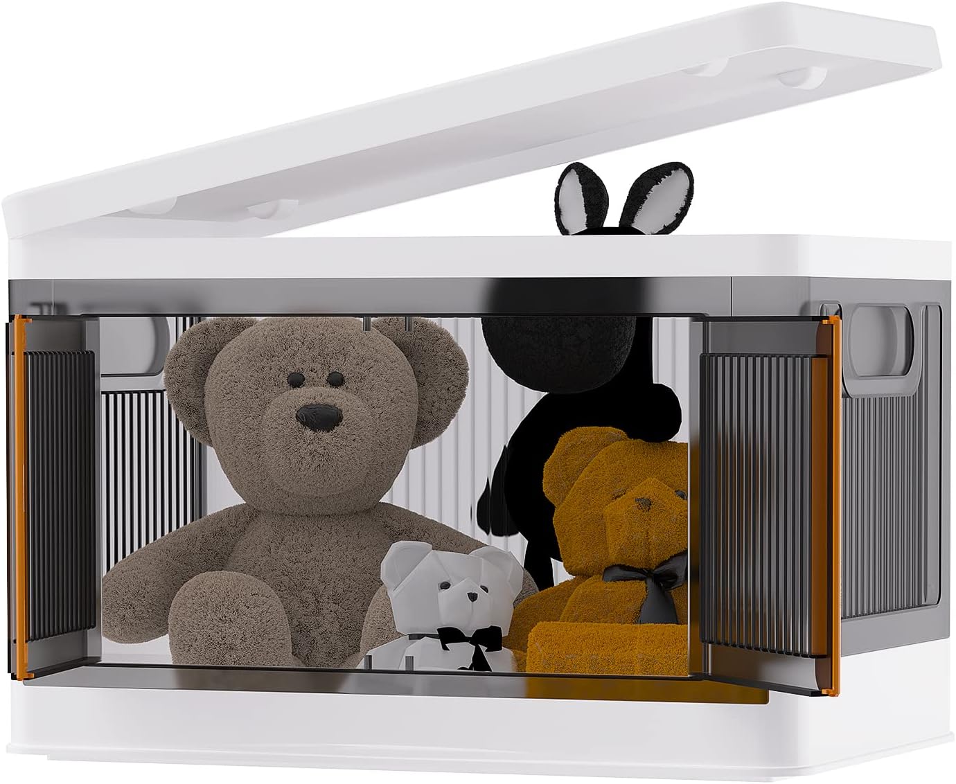 Amazon.com - Ansbell 34 Qt Large Storage Bins with Lids - Collapsible ...