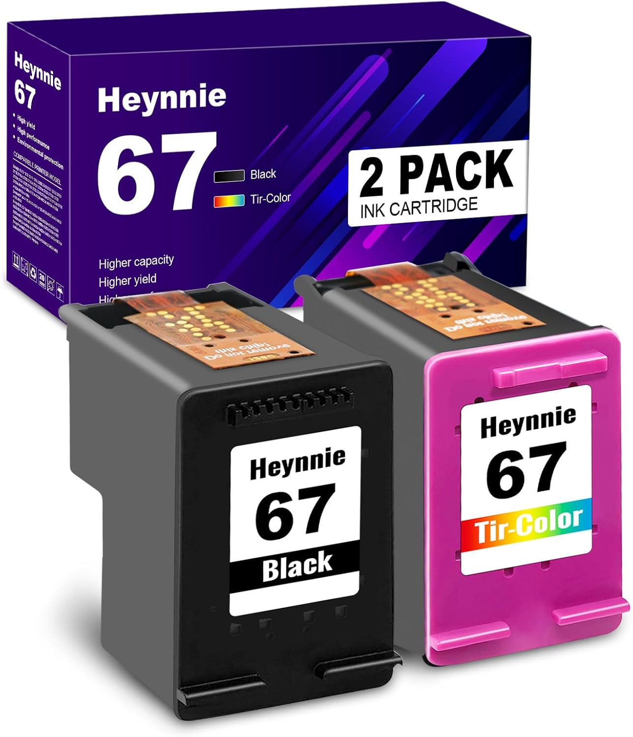 Amazon.com: Heynnie Remanufactured Ink Cartridges Replacement for HP 67 ...