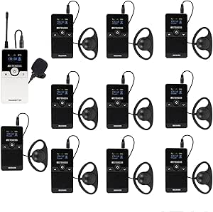 Retekess TT116 Wireless Tour Guide System, Tour Guide Set mit Headset ...