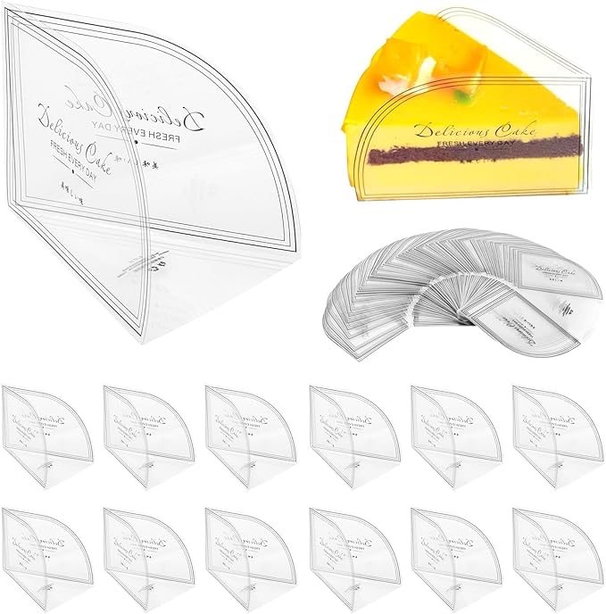 Amazon.com: Triangle Cake Collar, 100pcs Transparent Mousse Surrounding ...