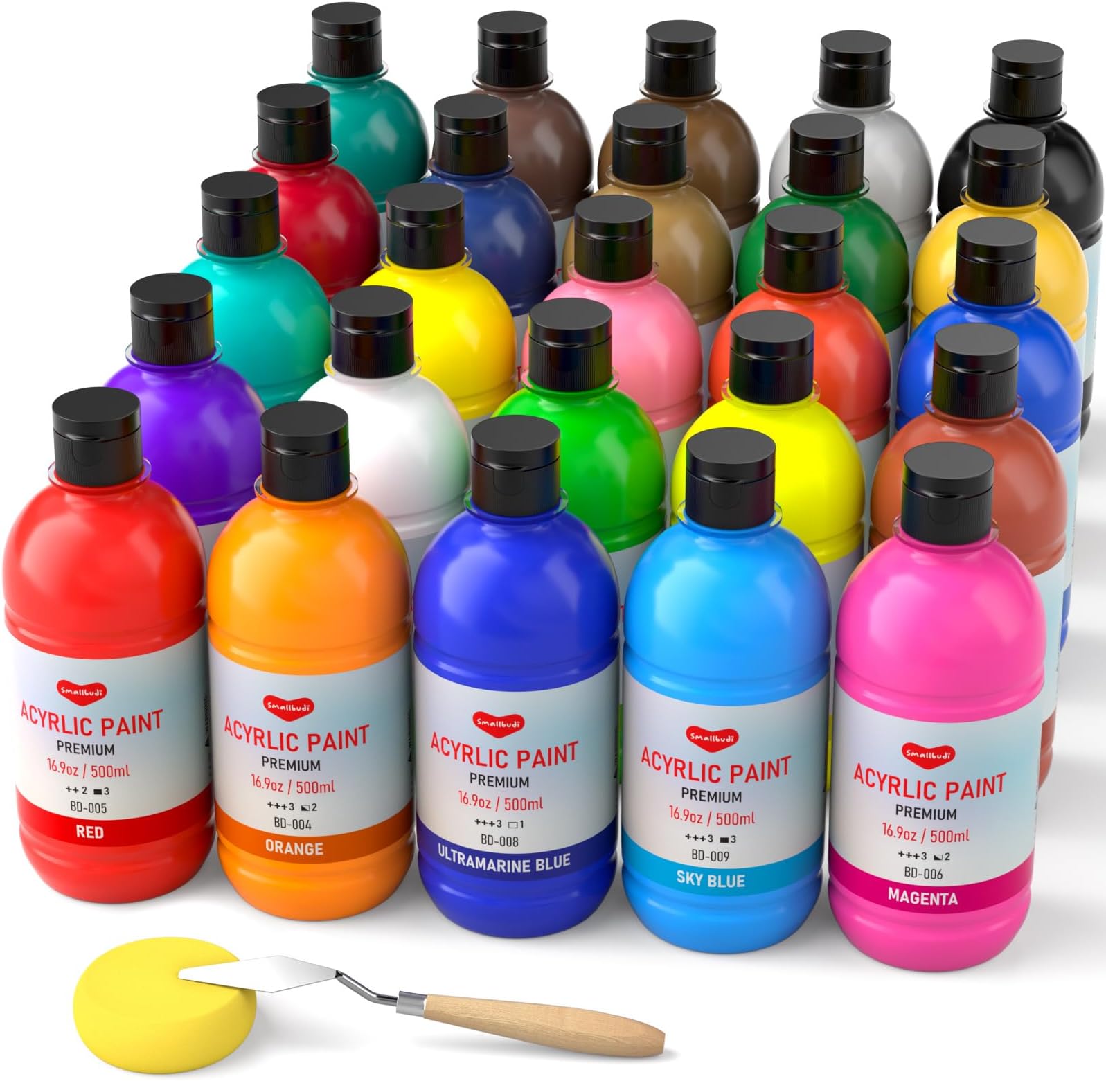 Amazon.com: Awesome Acrylic Paint Set (10 vivid colors - each bottle is ...