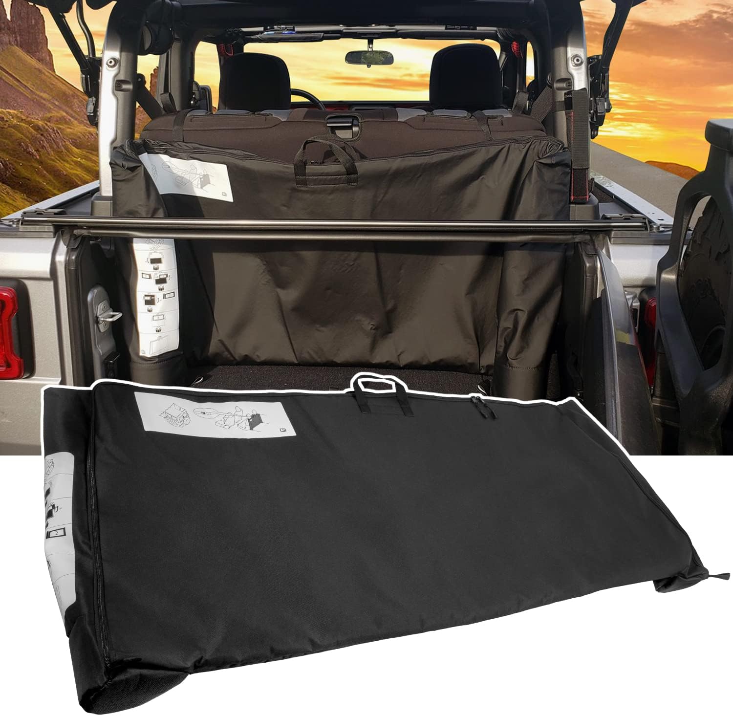 Amazon.com: Mopar 2019-2020 Jeep Wrangler JL Soft Top Window Storage ...