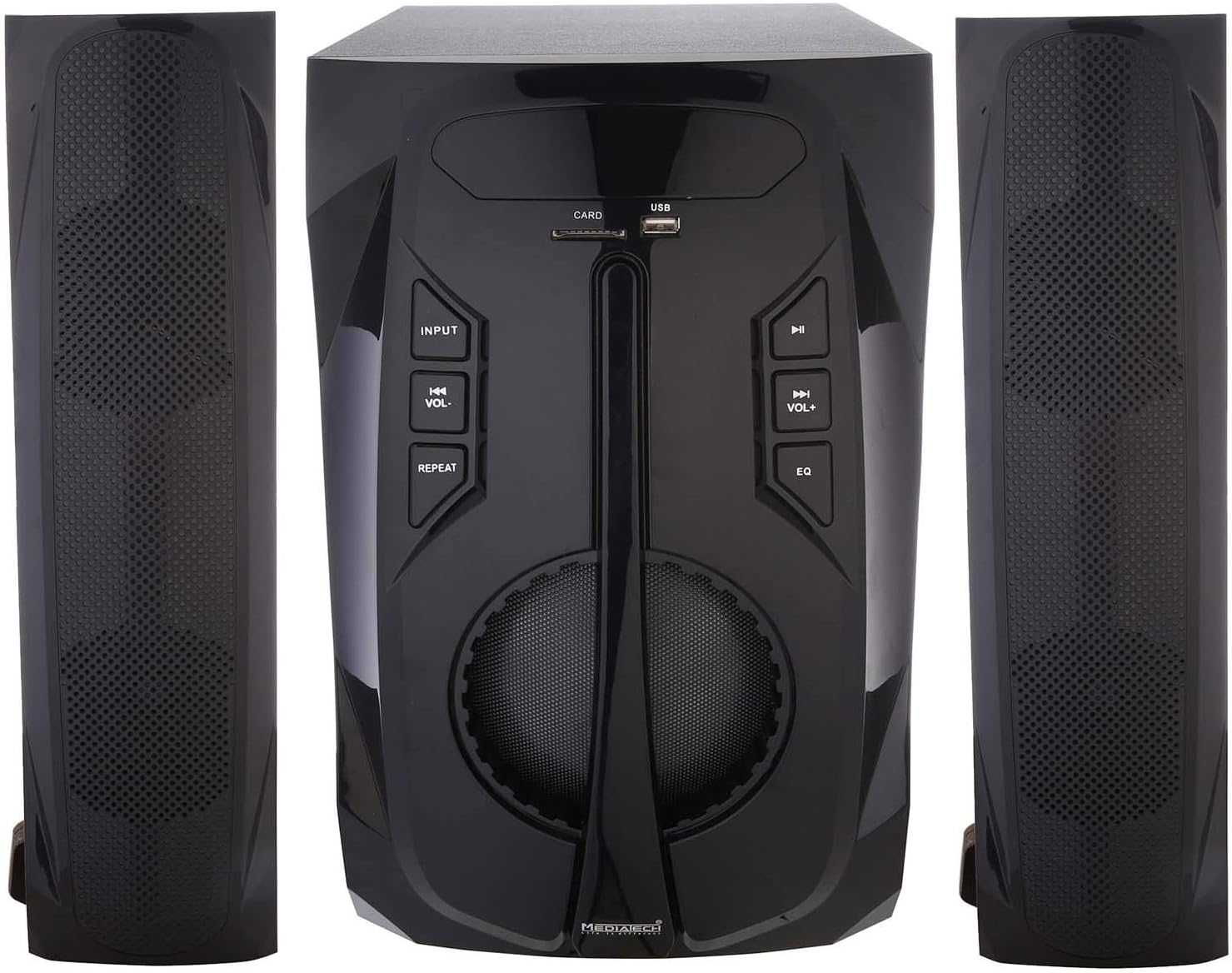 مضخم صوت منزلي 2.1 من ميديا تك N871، اسود، سلكي : Amazon.eg