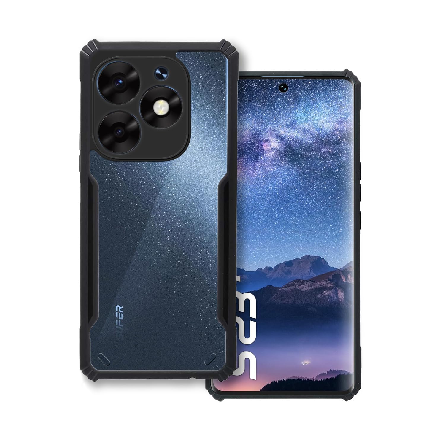 Plus 360 Degree Protection Black Border Back Cover for iTel S23+ | itel ...