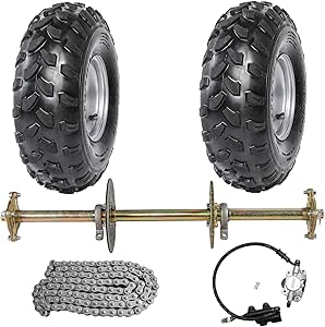 Amazon.com: YC Yier 32" Rear Live Axle Kit, 19x7-8" Wheels Tires Rims, Brake Caliper, 428 41T ...