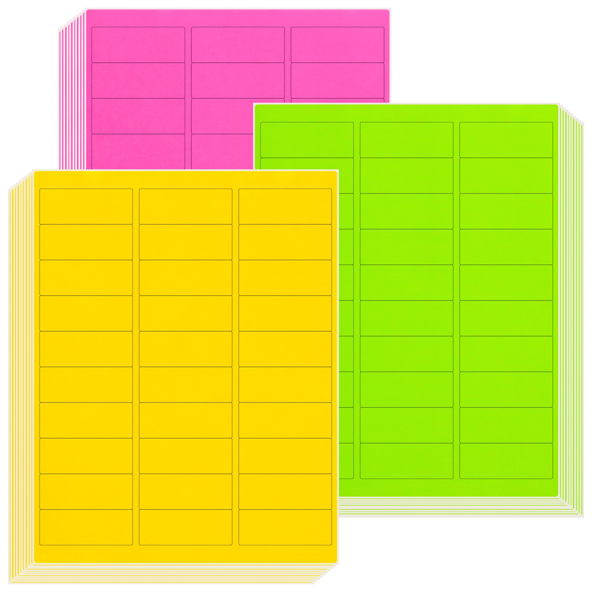 Snapklik.com : L LIKED 900 Assorted Fluorescent Neon Address Labels, 1 ...