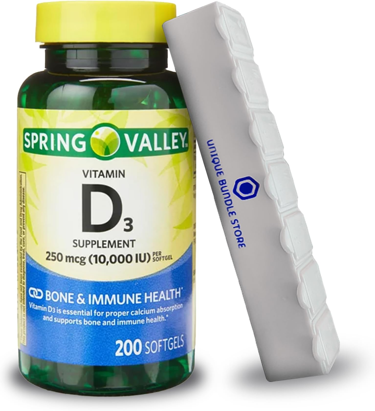Amazon.com: Spring Valley, Vitamin D3 10000IU, 200 Count Softgels, 250 ...