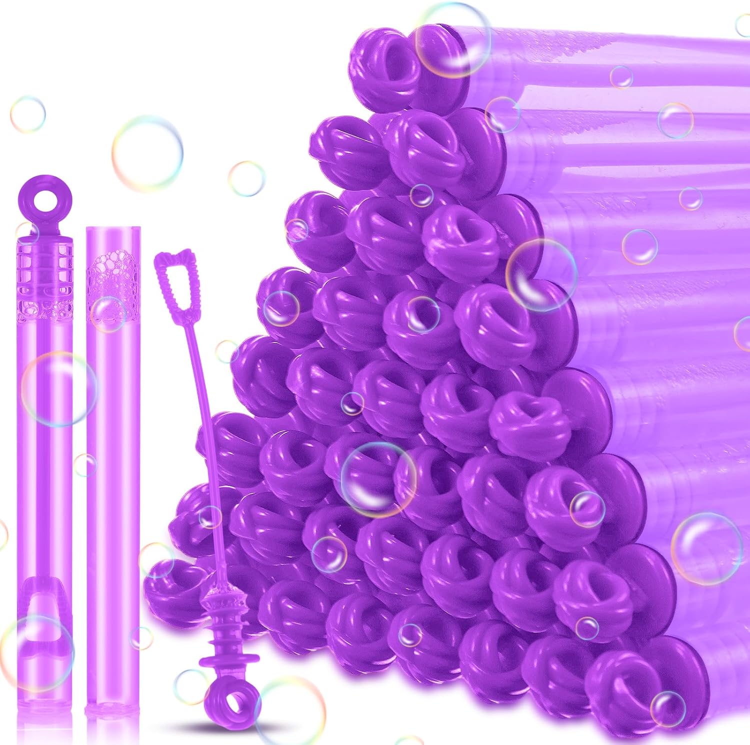 Amazon.com: Shappy 100 Pcs Mini Bubble Wands Bulk Kids Rose Bubble ...