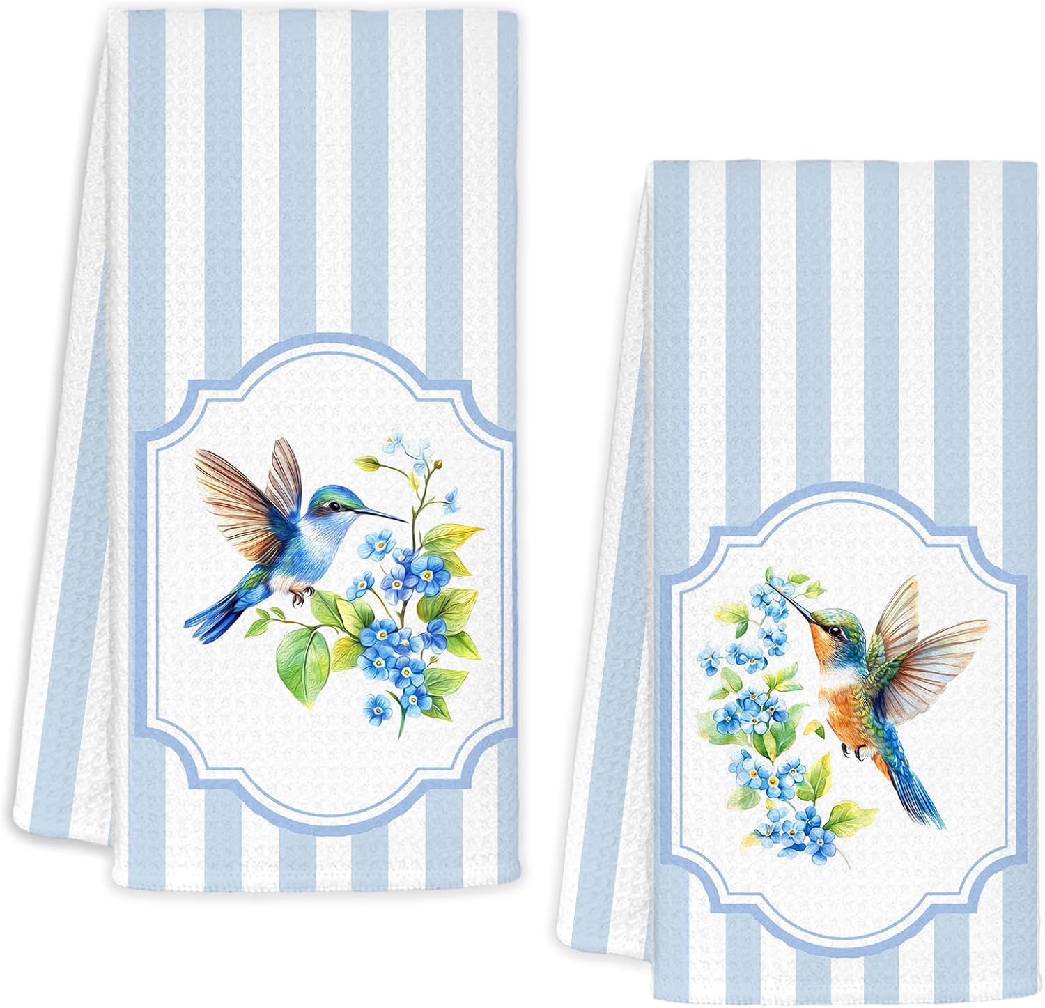Amazon.com: ZOFGUO Floral Hummingbird Kitchen Towels Set of 2, Gifts ...