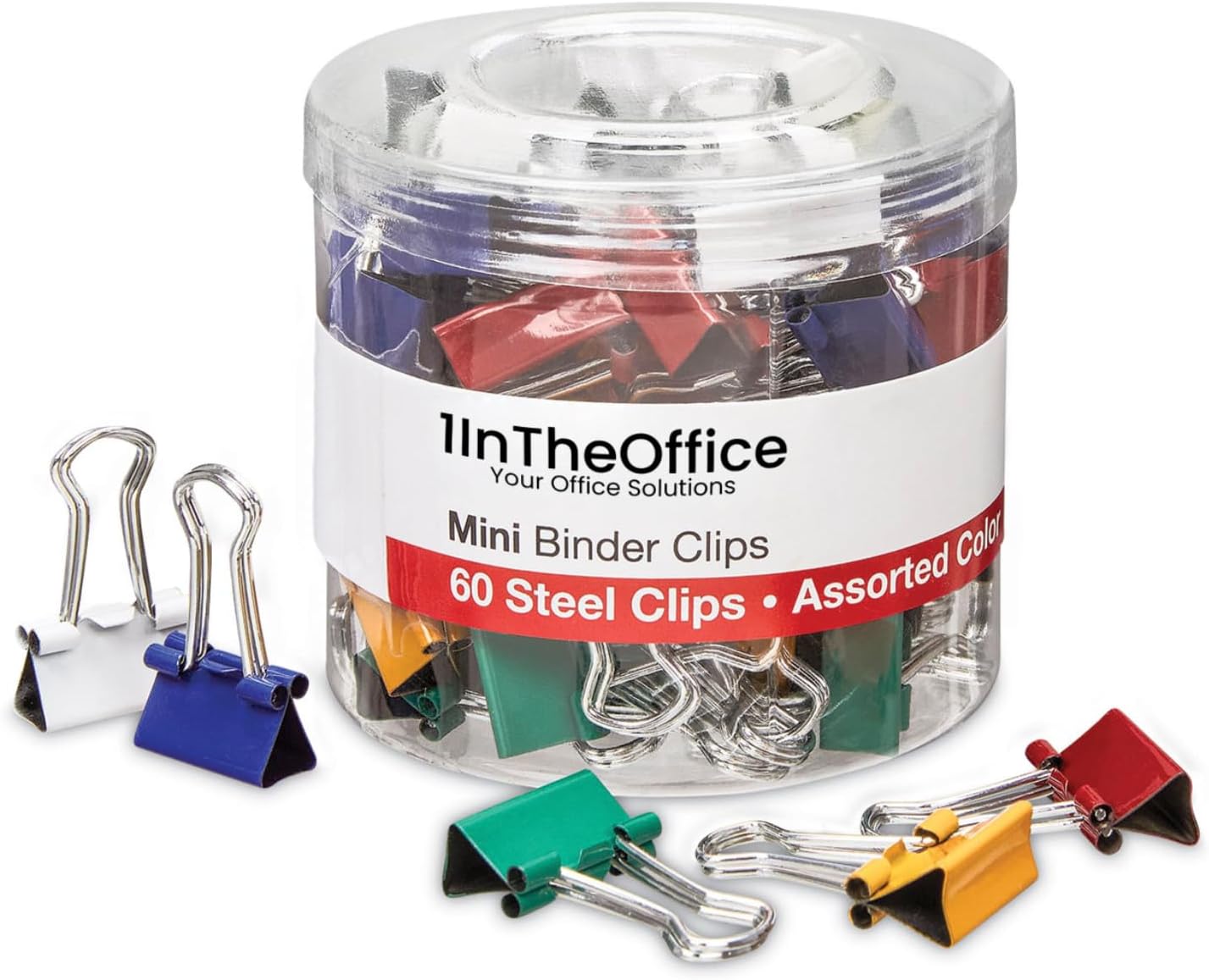 Amazon.com : 1InTheOffice Mini Binder Clips, Paper Clamp, Metal Binder ...
