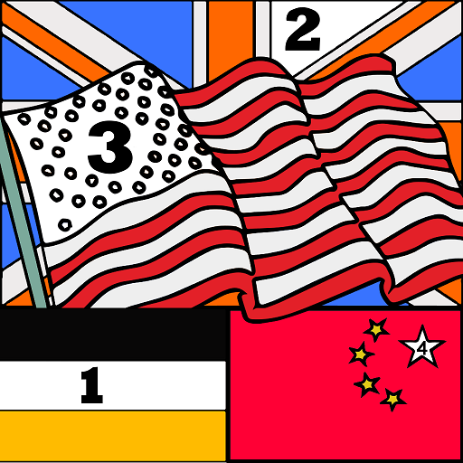 Flags Color by Number - Nations Paint + Glitter + Crayon + Oil Paint ...