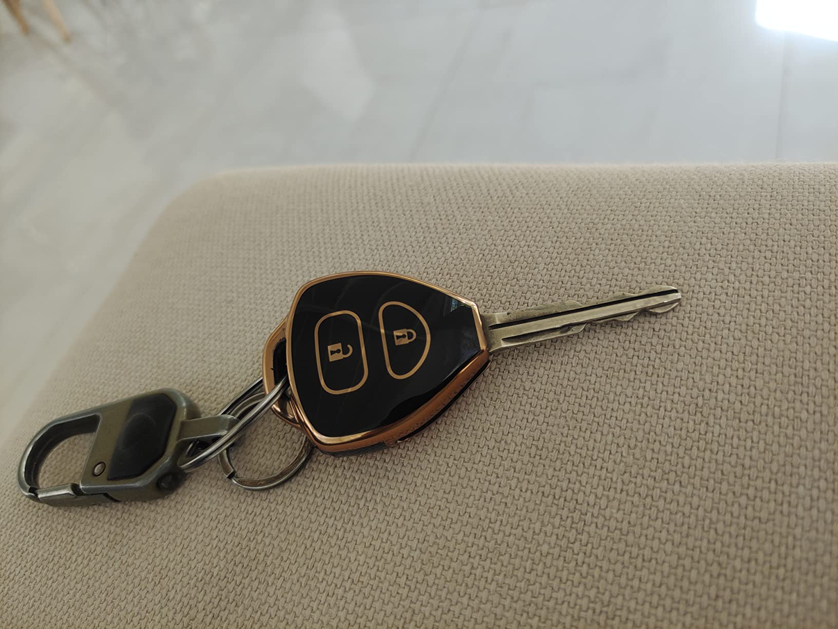 CLOUDSALE TPU Car Key Cover Compatible with Innova, Fortuner 2 Button ...