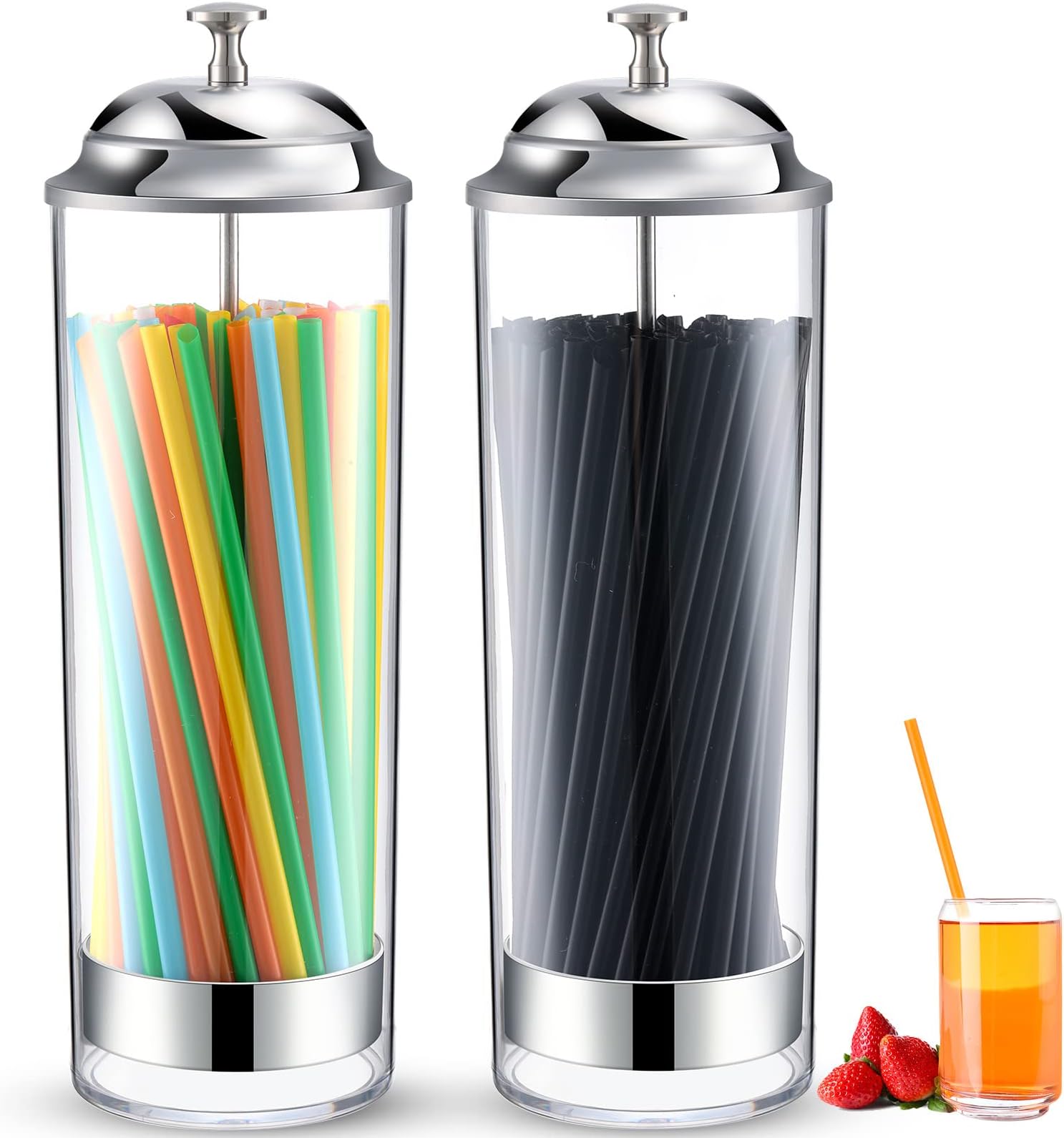 Amazon.com: YUPHOO Plastic Straw Dispenser 8 Inch Drinking Straw Holder ...