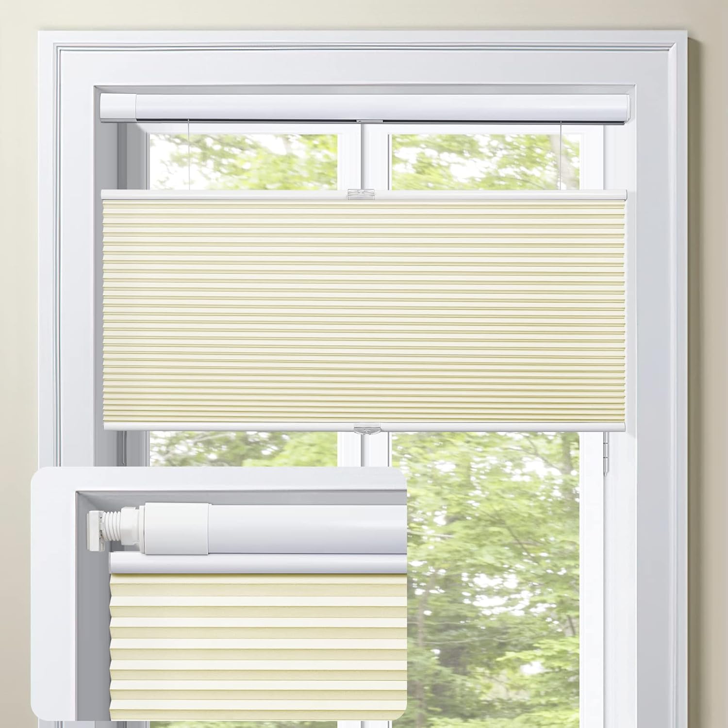 Amazon.com: MiLin Top Down Bottom Up Cordless Cellular Shades No Tools ...