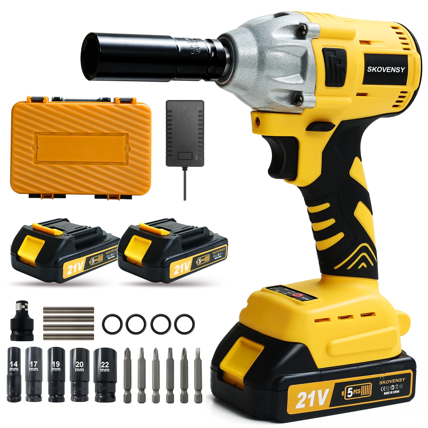 Cordless Impact Wrench 258Ft-lb?350N.m?, 1/2 Impact Gun, 2 Batteries ...