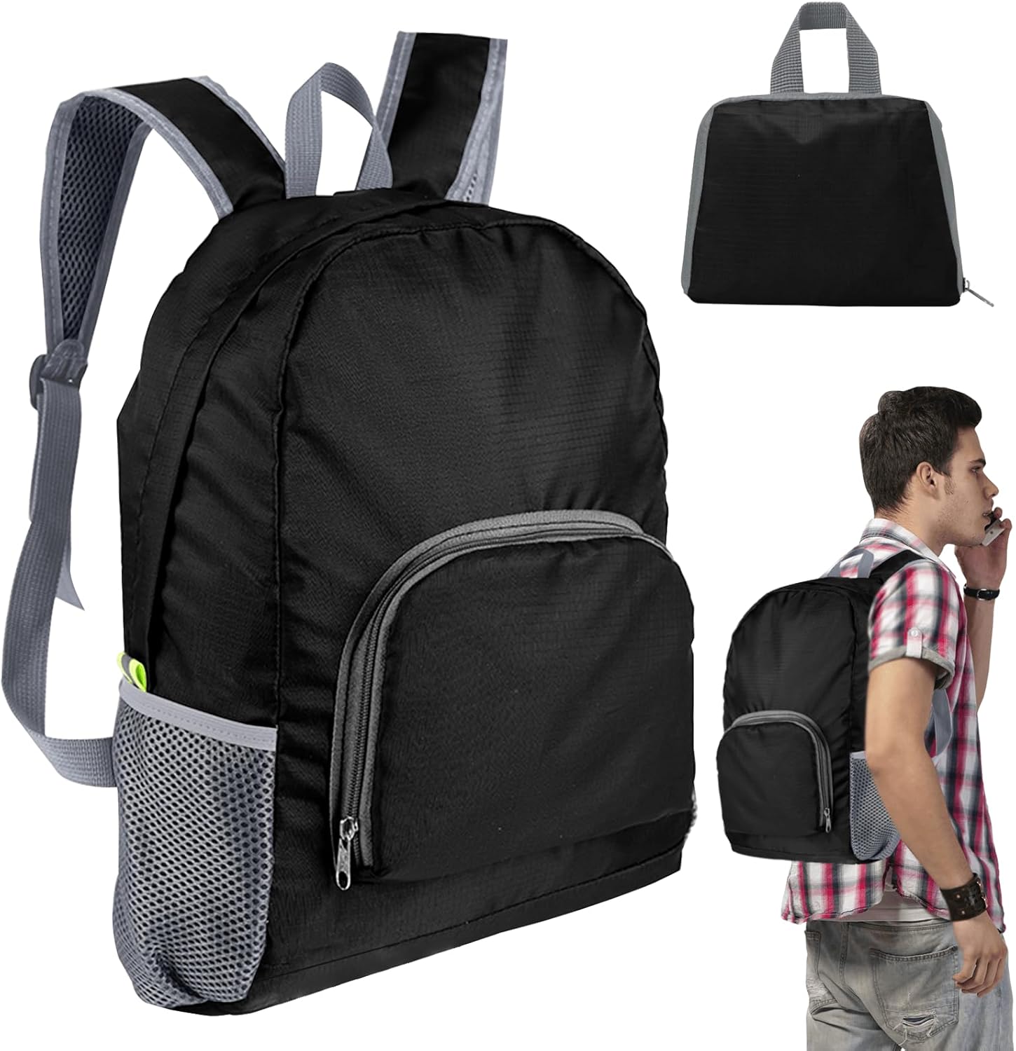 Lightweight Foldable Backpack, Foldable Rucksack for Men Women ...