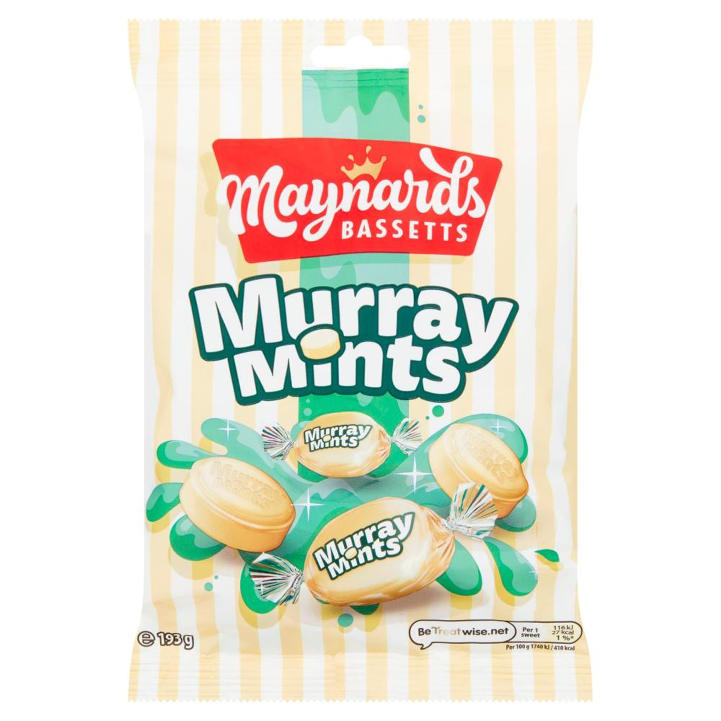 Maynards Bassetts Murray Mints Sweets Bag, Creamy Mint Flavour, Sharing ...