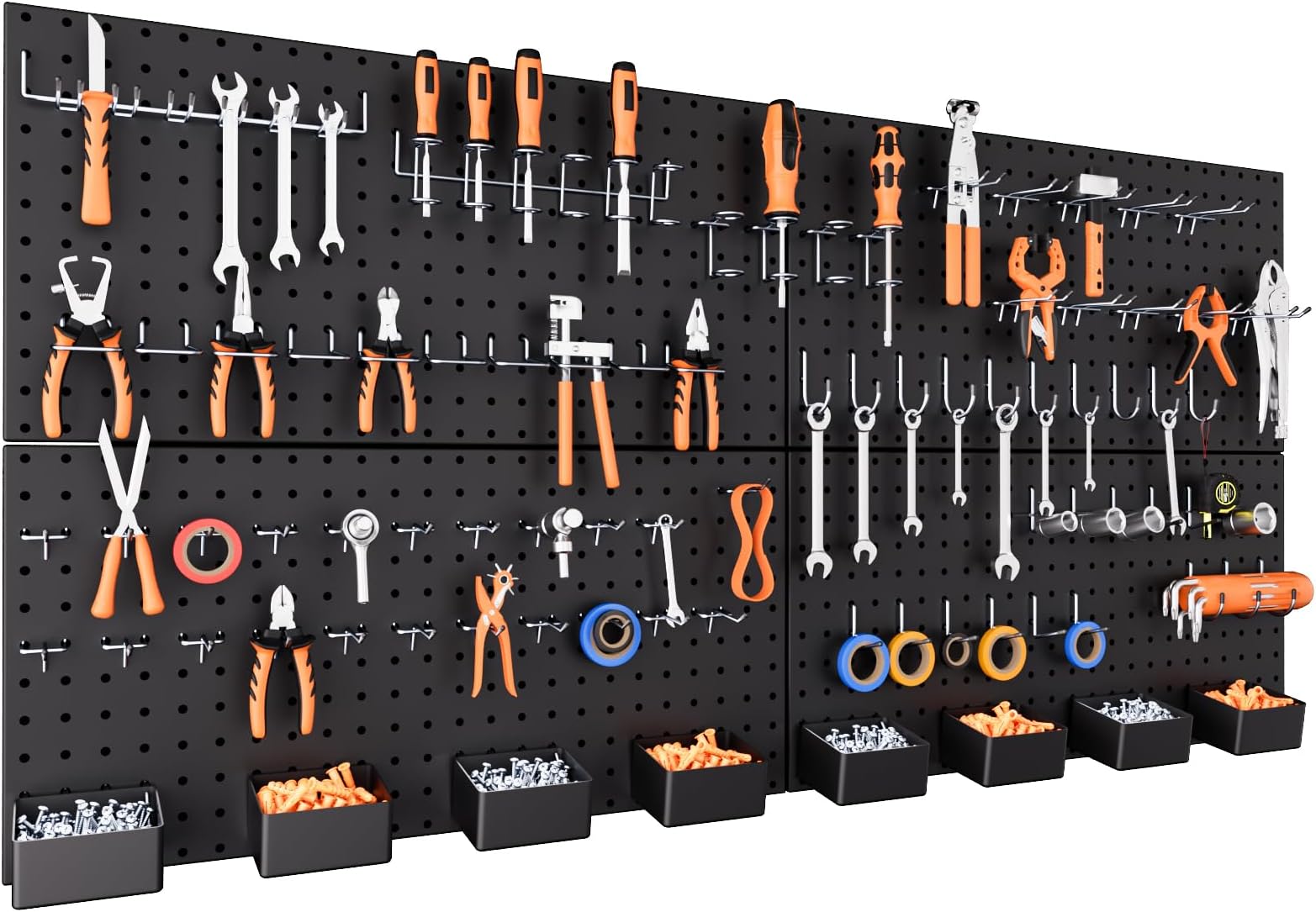 Amazon.com: WALMANN Metal Pegboard Panels for Wall Garage Tools ...