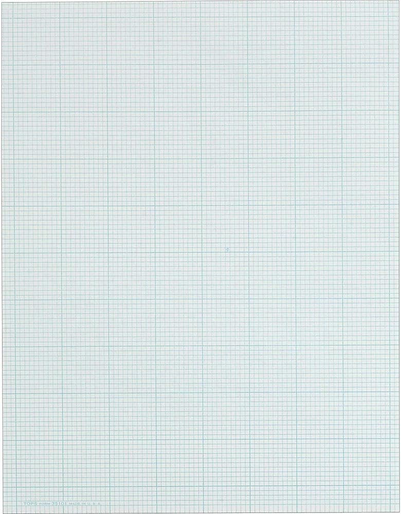 Bloc de papier graphique 21,6 x 27,9 cm - Carnet de notes quadrillé 8,5 ...