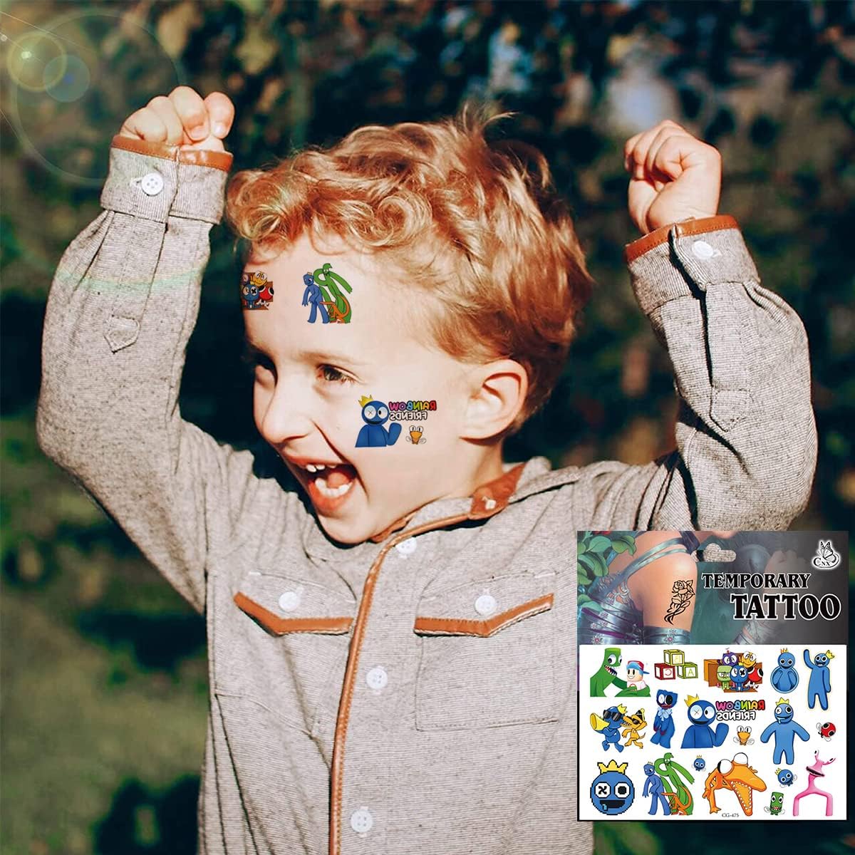 Rainbow Friends Stickers 6 Sheets 100+ Cartoon Tattoo Sticker Children ...