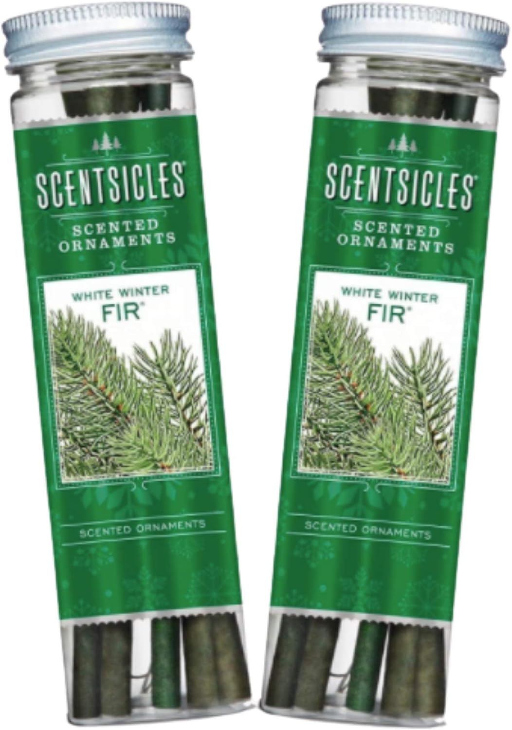 Scentsicles White Winter Fir Scented Ornament Sticks (2 Pack, 12 Total ...