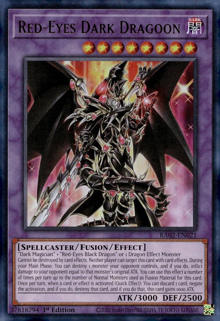 Amazon.com: Red-Eyes Dark Dragoon (UR) - RA02-EN021 - Ultra Rare - 1st ...