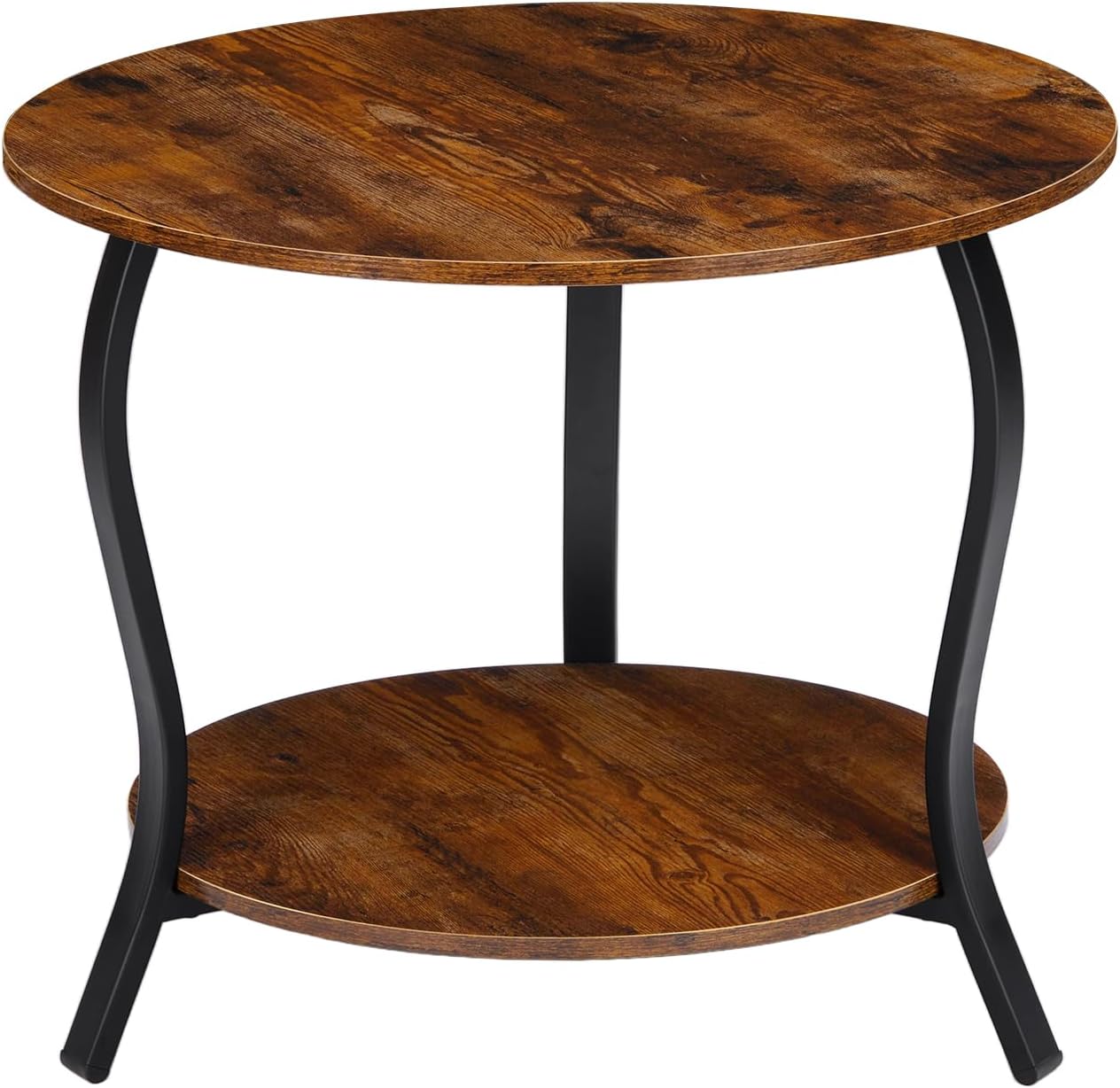 Amazon.com: YEAKOO Small Round Coffee Table with Open Storage,23" 2 ...