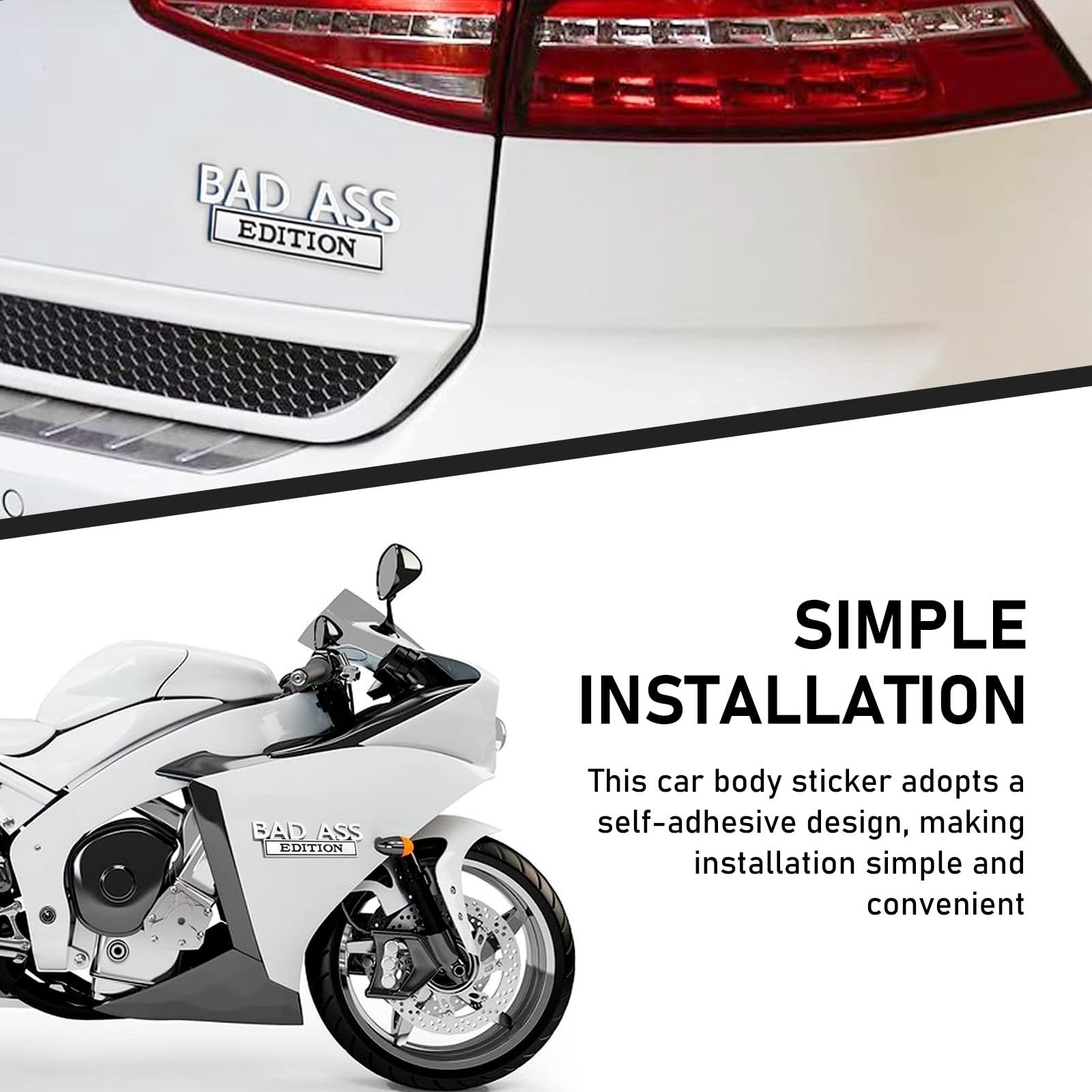 Snapklik.com : Nodteem 1 PC Car Fender Badge Decal, 3.93" X 1.33" Bad ...
