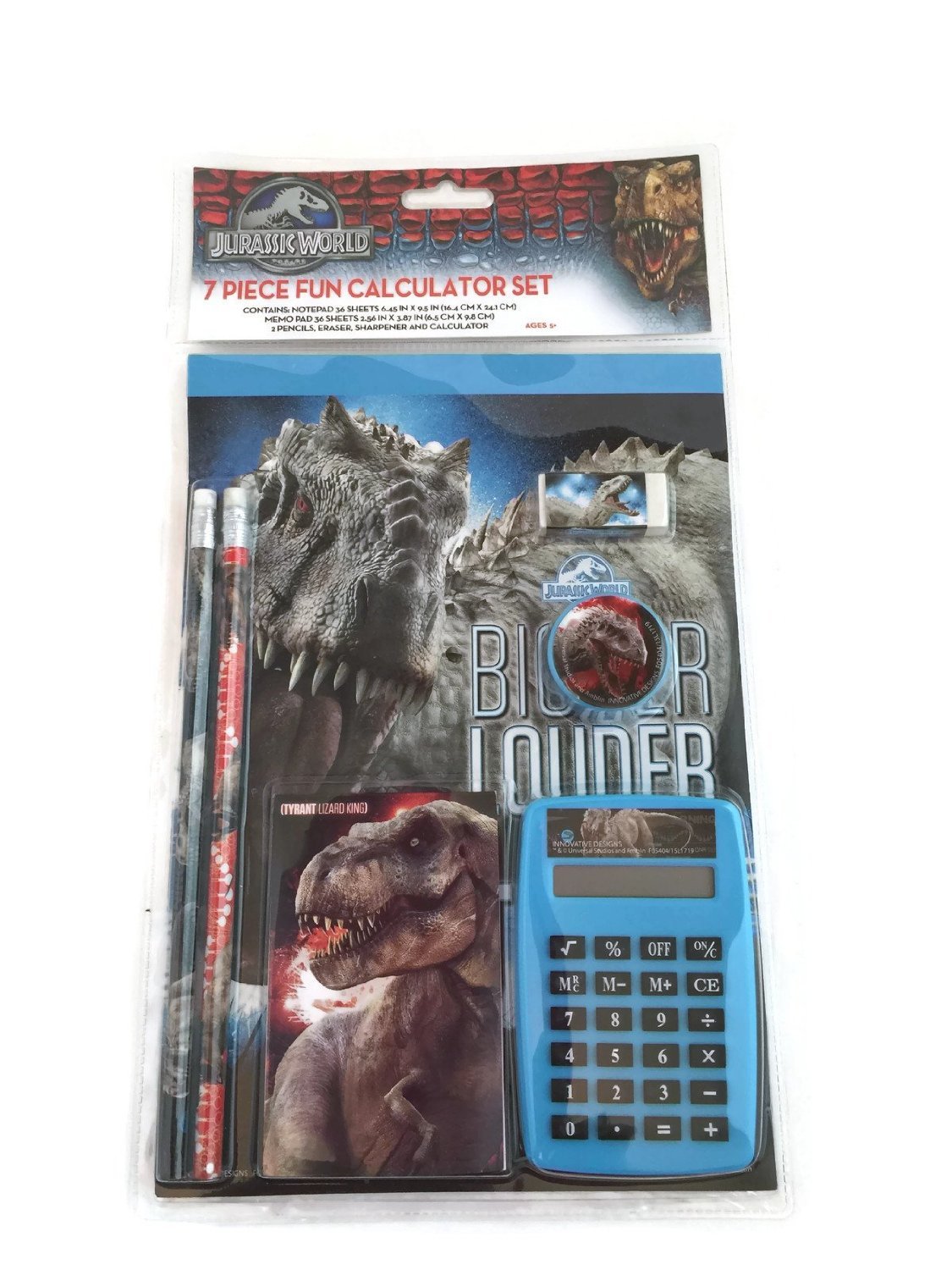 Amazon.com : Jurassic World 7 Piece Fun Calculator Set : Office Products