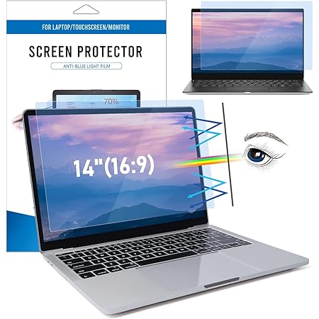 PYS （2 Pack） Blue Light Screen Protector Laptop 14 Inch, Blue Light ...