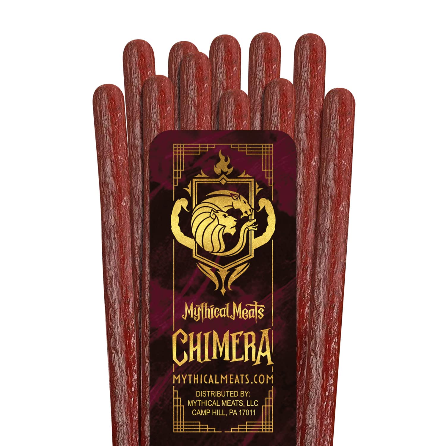 Amazon.com: Mythical Meats Original Flavor Chimera 12-Pack Snack Sticks – Venison Fire w/Beef ...