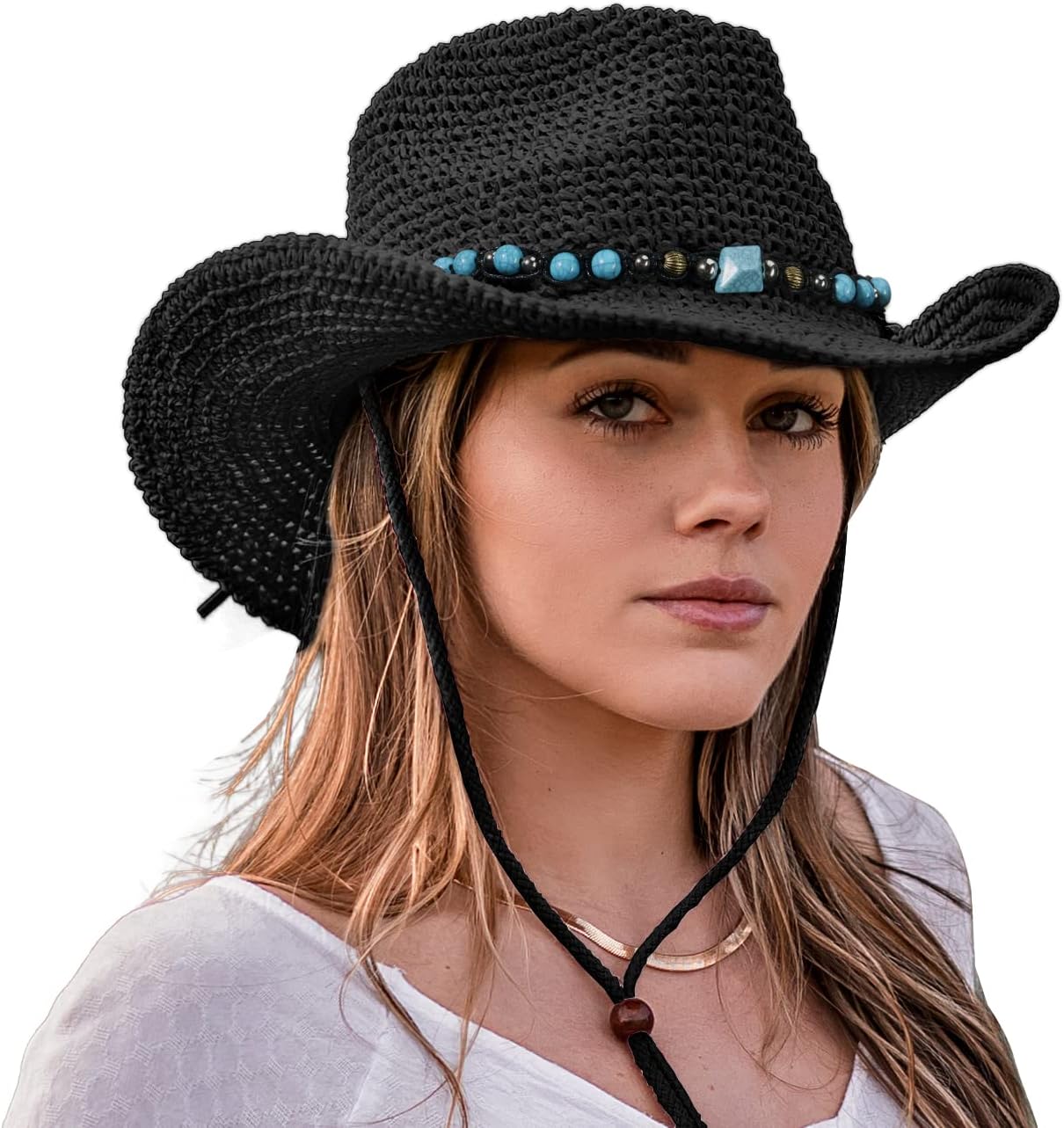 EW East Water Straw Cowboy Hats for Women and Men, Western Cowgirl ...