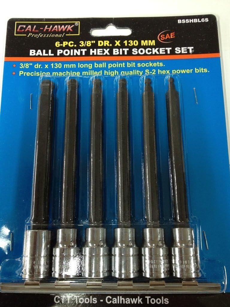 Cal Hawk Tools BSSHBL6S Cal Hawk Tools BSSHBL6S 6 Pieces Hex Bit Socket ...
