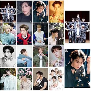 Amazon.com : Zomanon 16Pcs/Set KPOP ASTRO HD Photocards Double Sides LOMO Cards Cha Eunwoo Moon ...