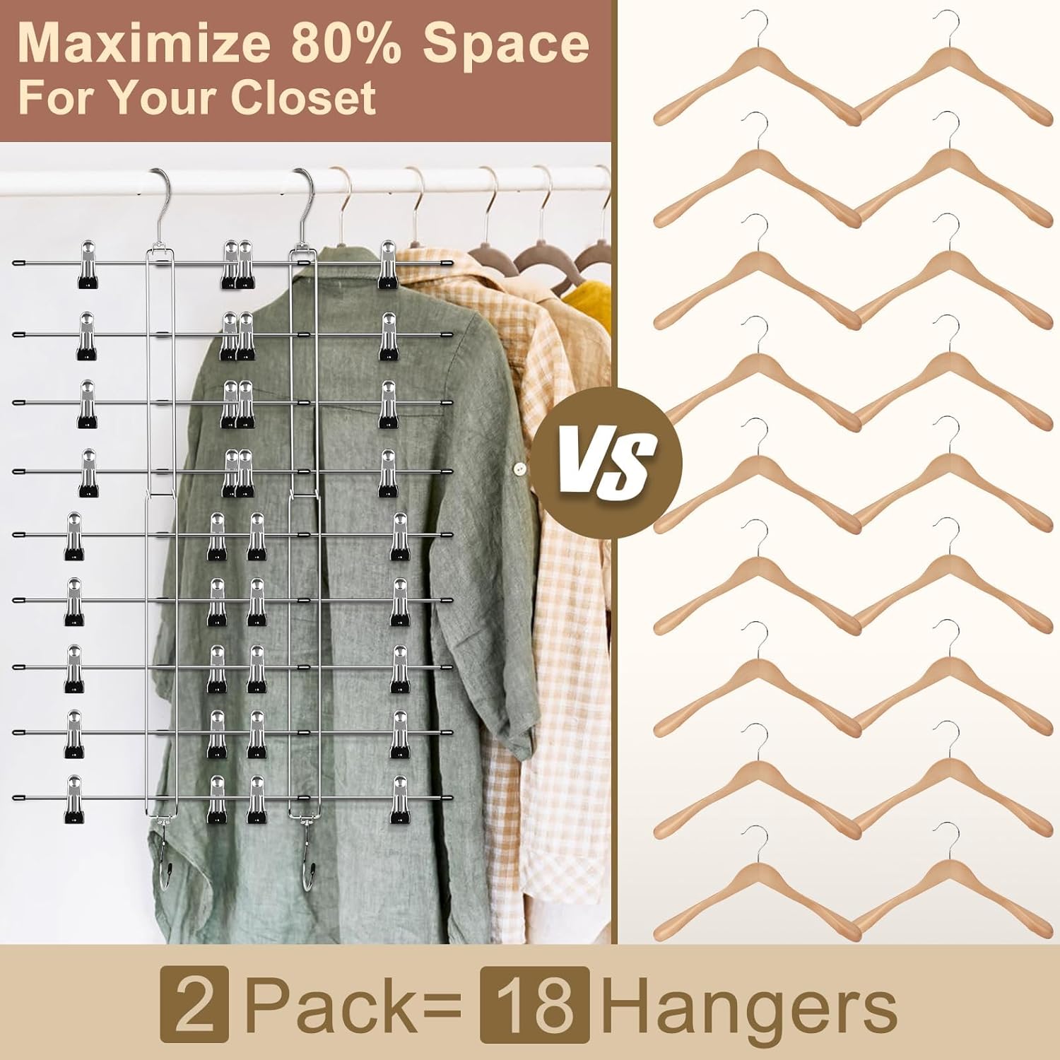 Perchas para faldas que ahorran espacio, perchas de falda de 4 niveles ...