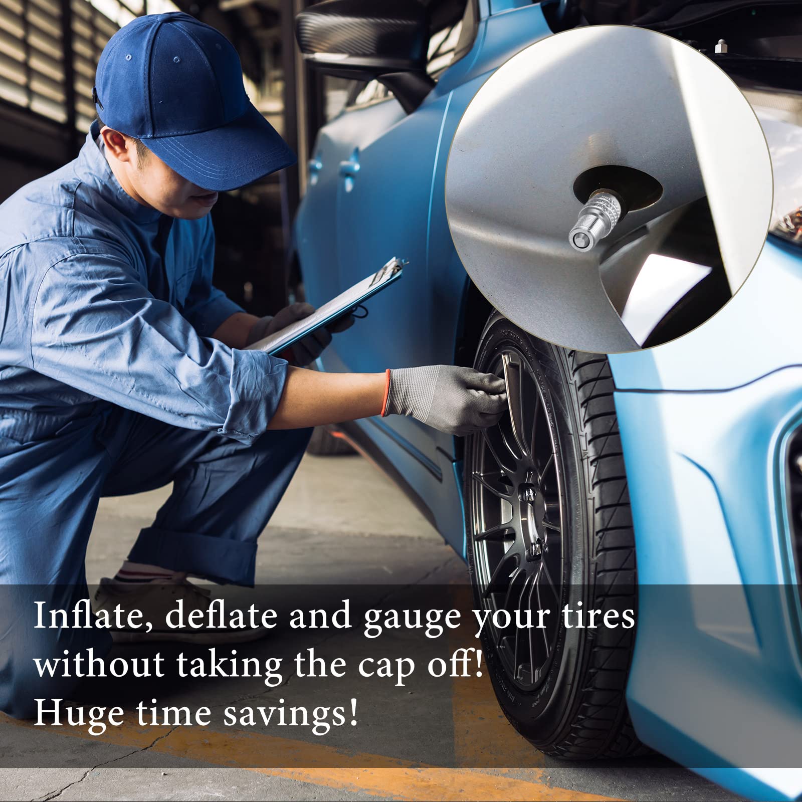 Snapklik.com : 20 Pack Double Seal Valve Stem Cap Inflate Tire Valve ...