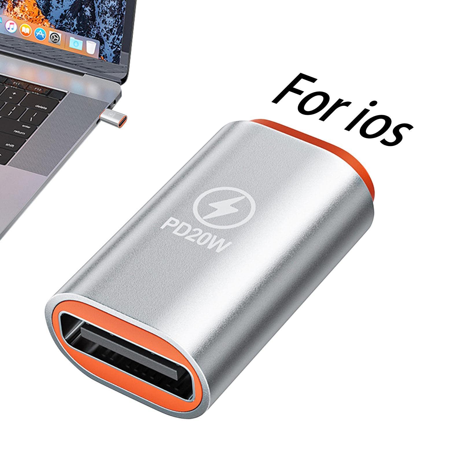 Amazon.co.jp: usb pe-c 変換アダプタ 充電器 IOS 転換 20w pd充電 時間短くなる 急速充電 持ちやすい usb ...